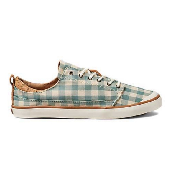 Reef | Shoes | Reef Teal Blue Gingham Walled Low Tx Sneaker 7 | Poshmark